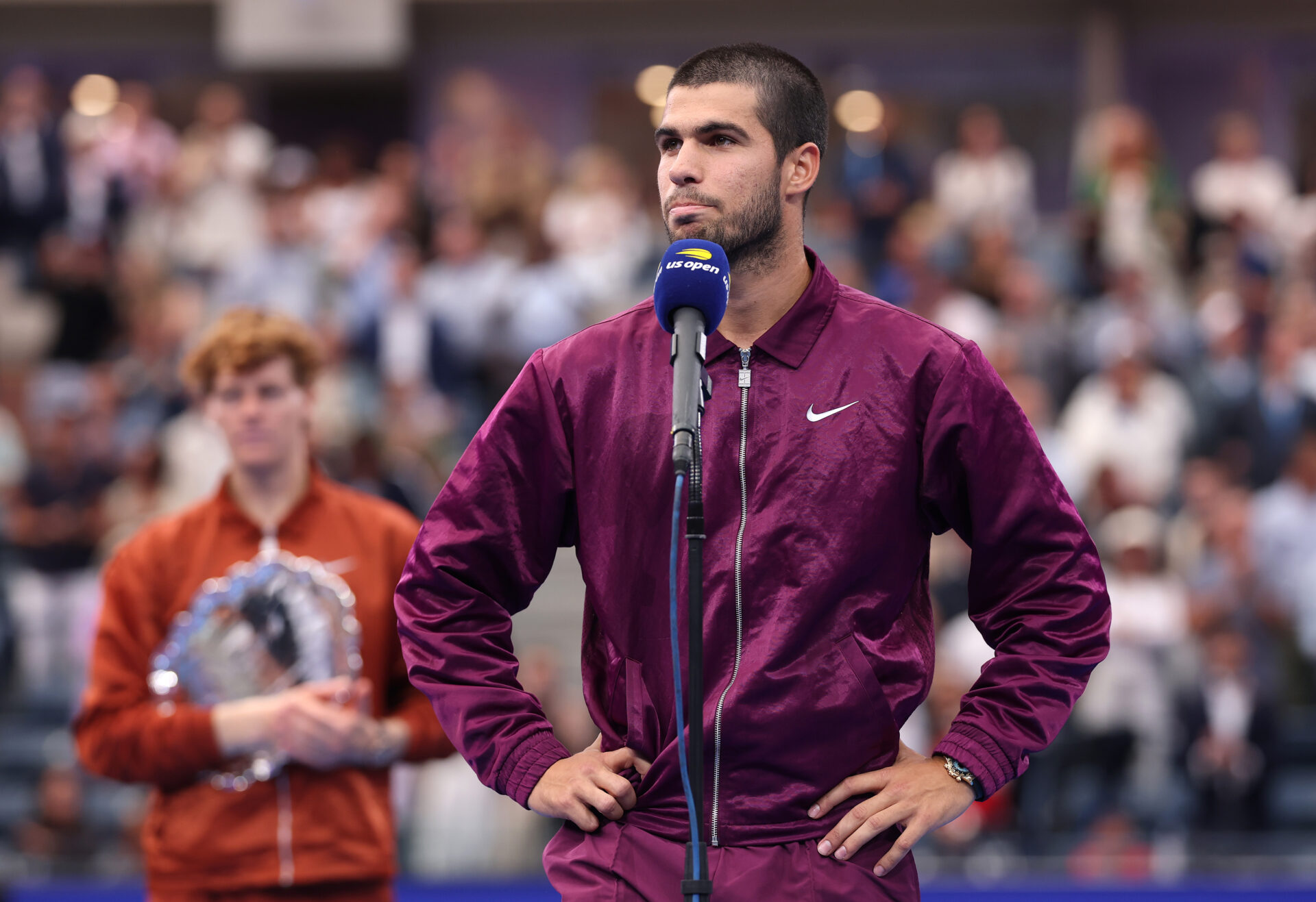 How Carlos Alcaraz's team reacted during his speech after his US Open ...