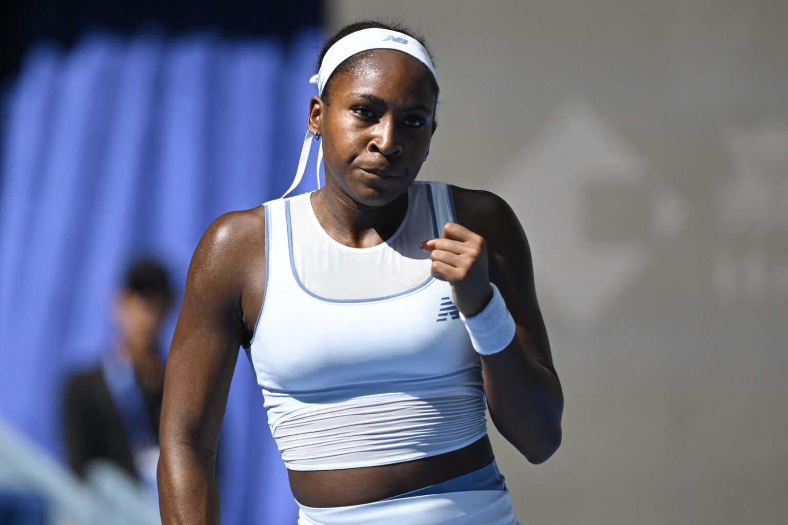 How Coco Gauff's serve looked in China as she plays her first match ...
