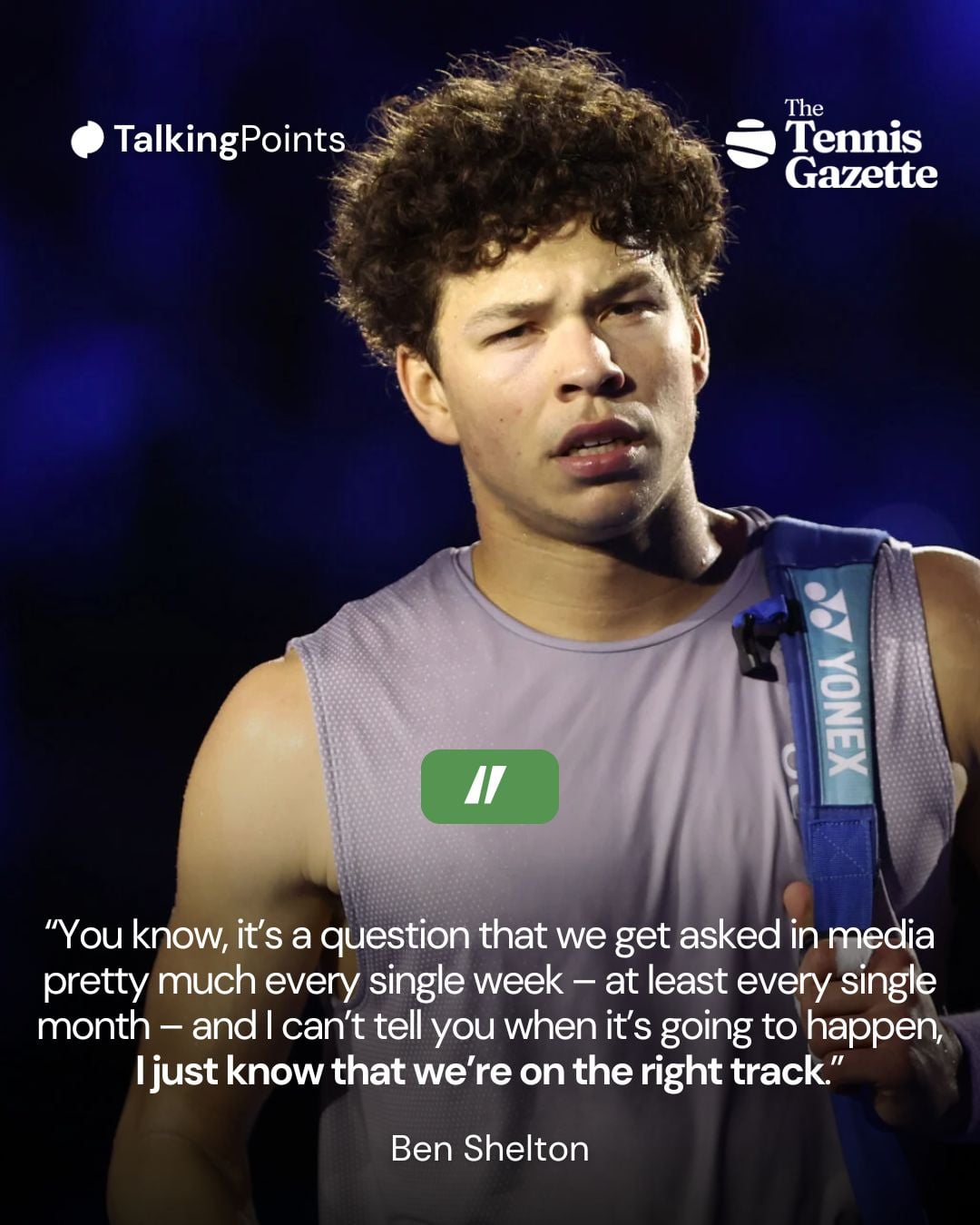 Ben Shelton pinpoints the change he's made this year which is really ...