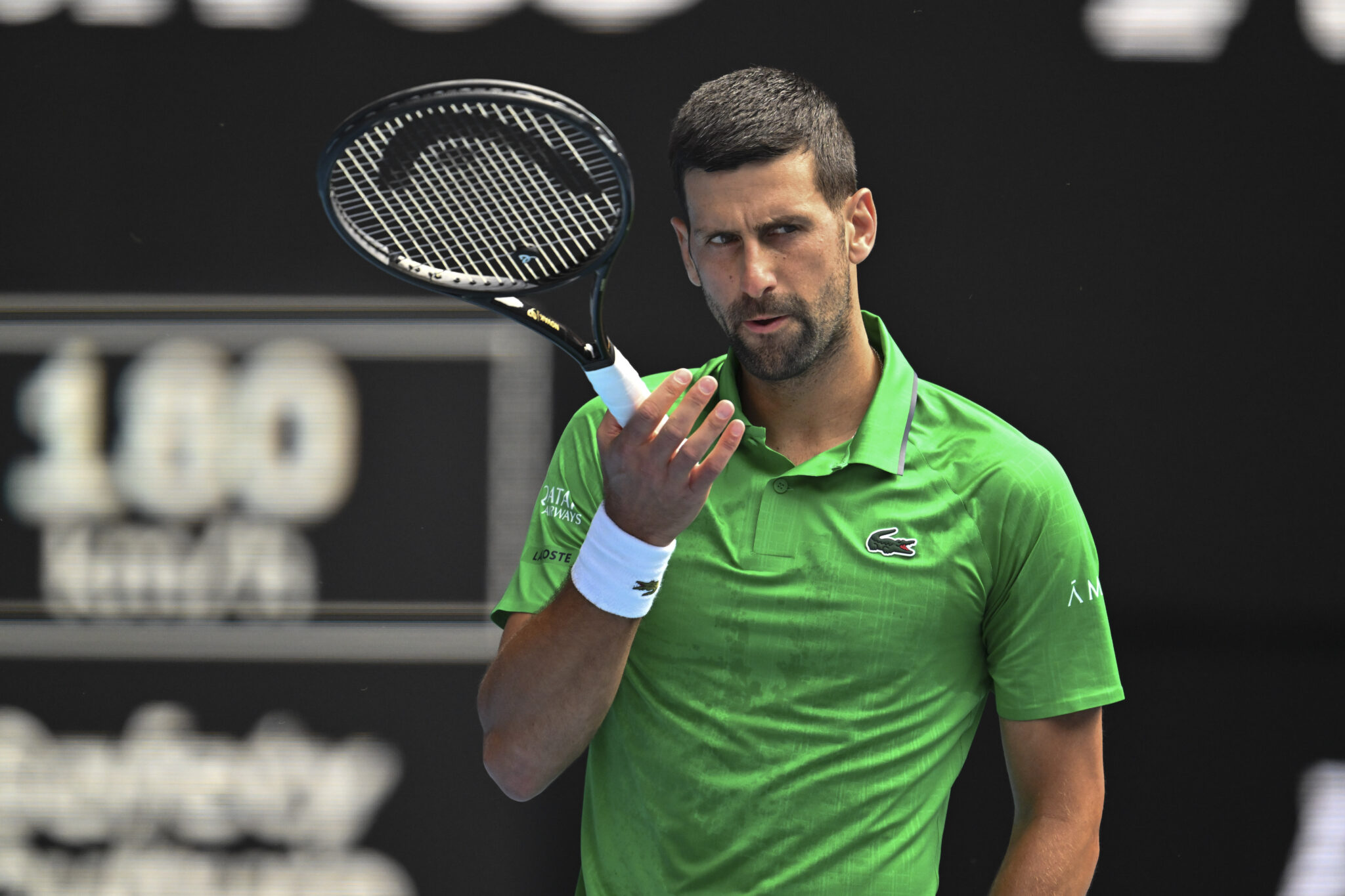 Novak Djokovic left unhappy with Arthur Rinderknech as umpire calls ...
